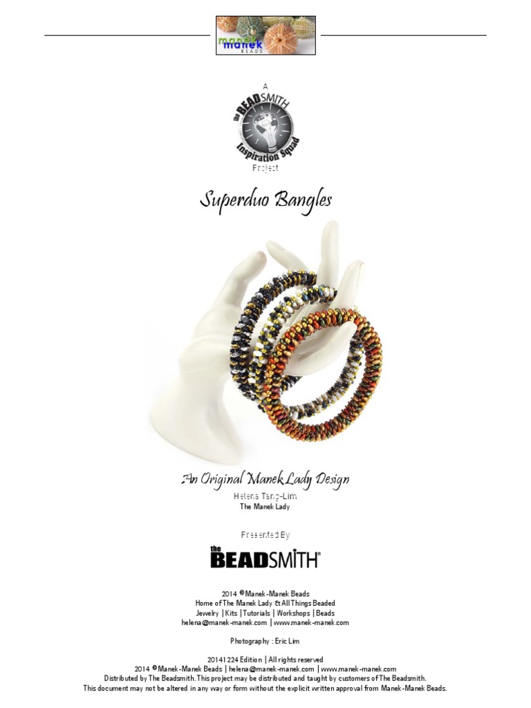 Superduo Bangles: An Original Manek Lady Design | PDF | Textile Arts ...