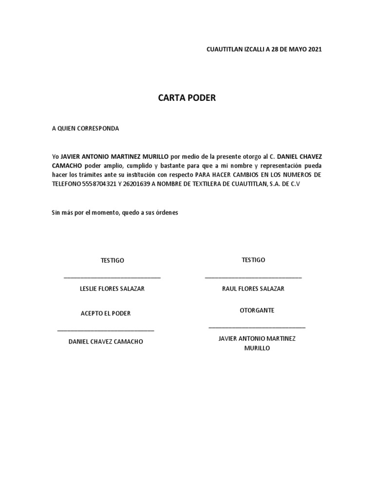 Carta Poder | PDF