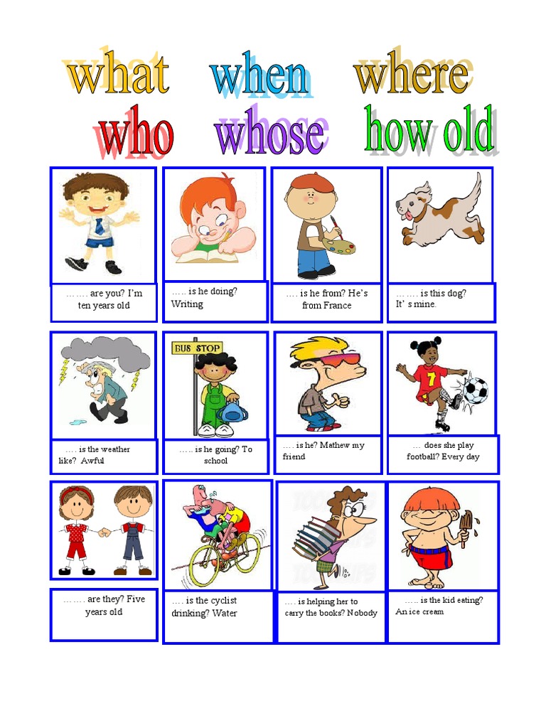 Interrogative PRONOUN EXERCISE | PDF | Games & Activities