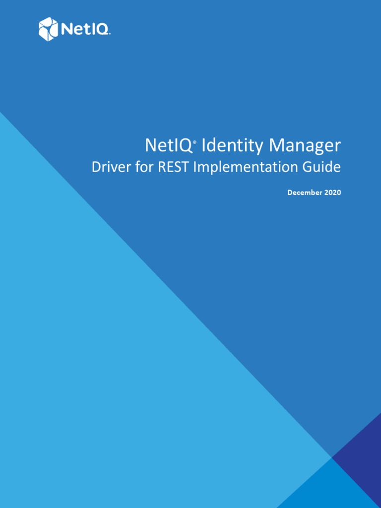 Netiq Identity Manager: Driver For Rest Implementation Guide | PDF | Representational State ...
