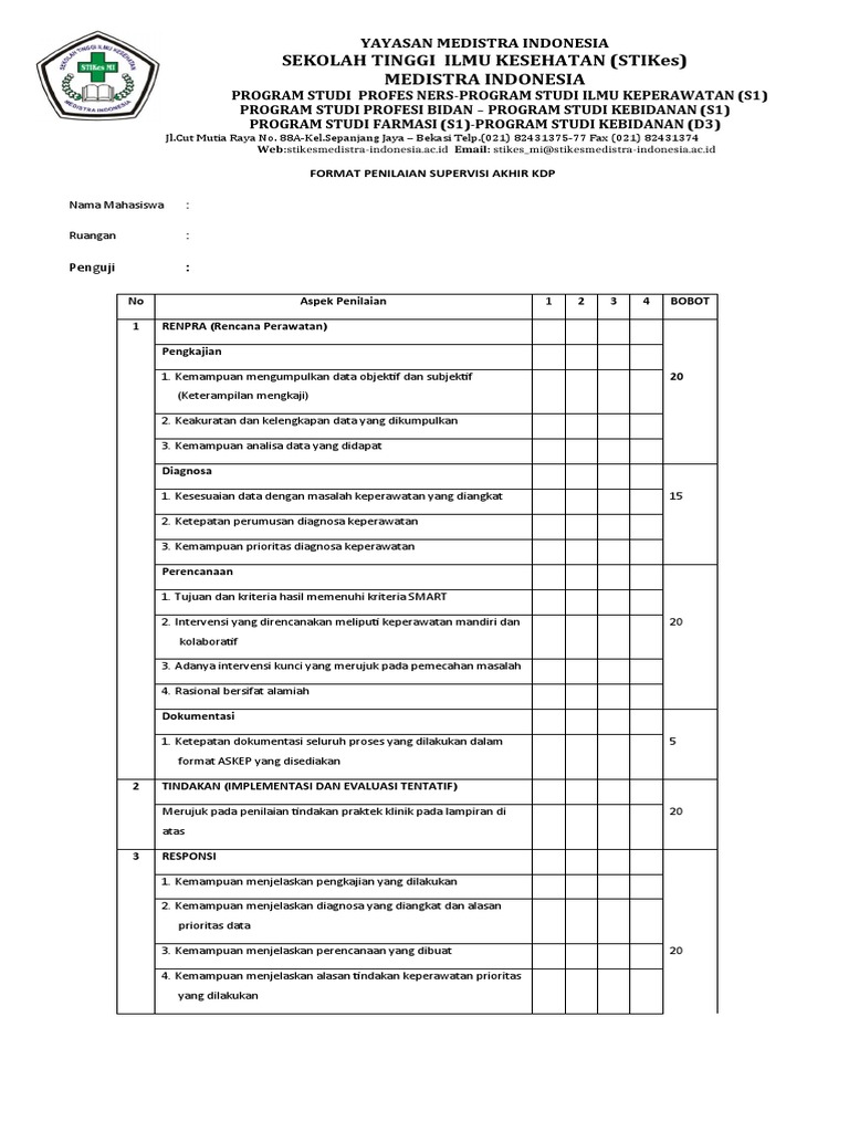Form Supervisi | PDF