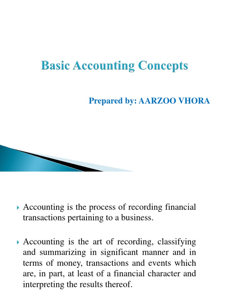 Basic Accounting Concepts Explained | PDF | Expense | Debits And Credits
