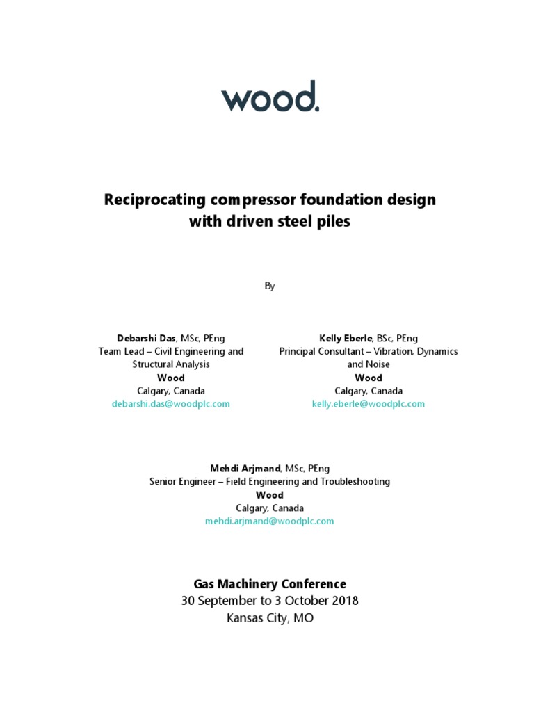 Driven Steel Pile Foundations for Compressors | PDF | Deep Foundation ...
