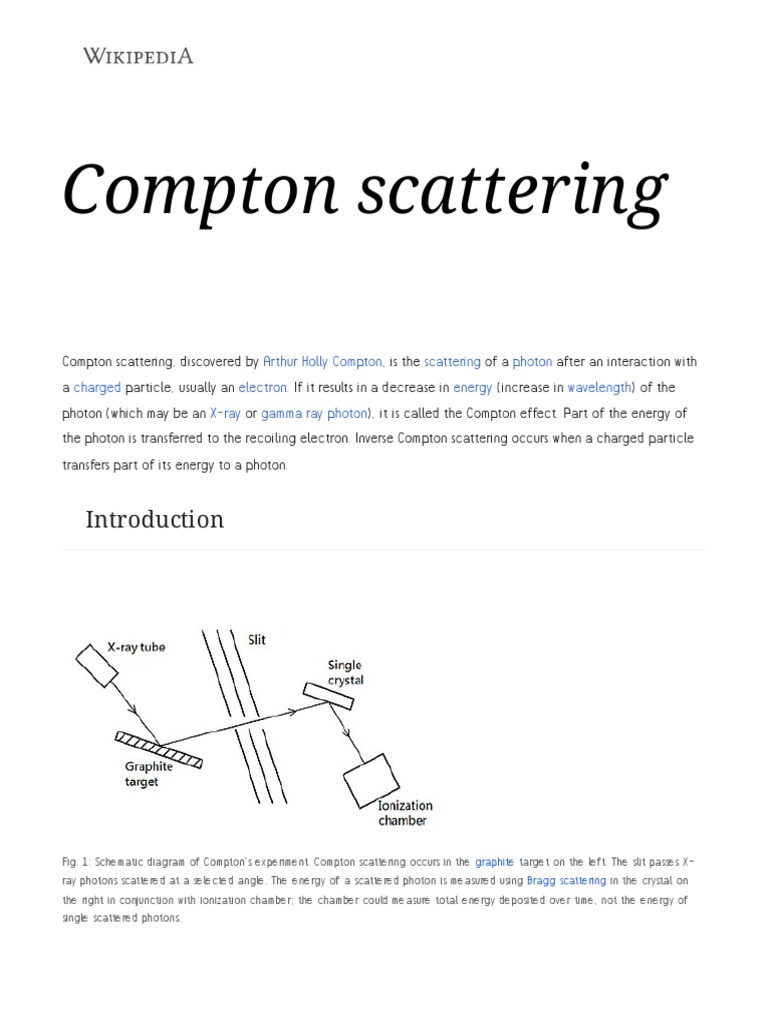 Compton Scattering Overview | PDF | Photon | Electron