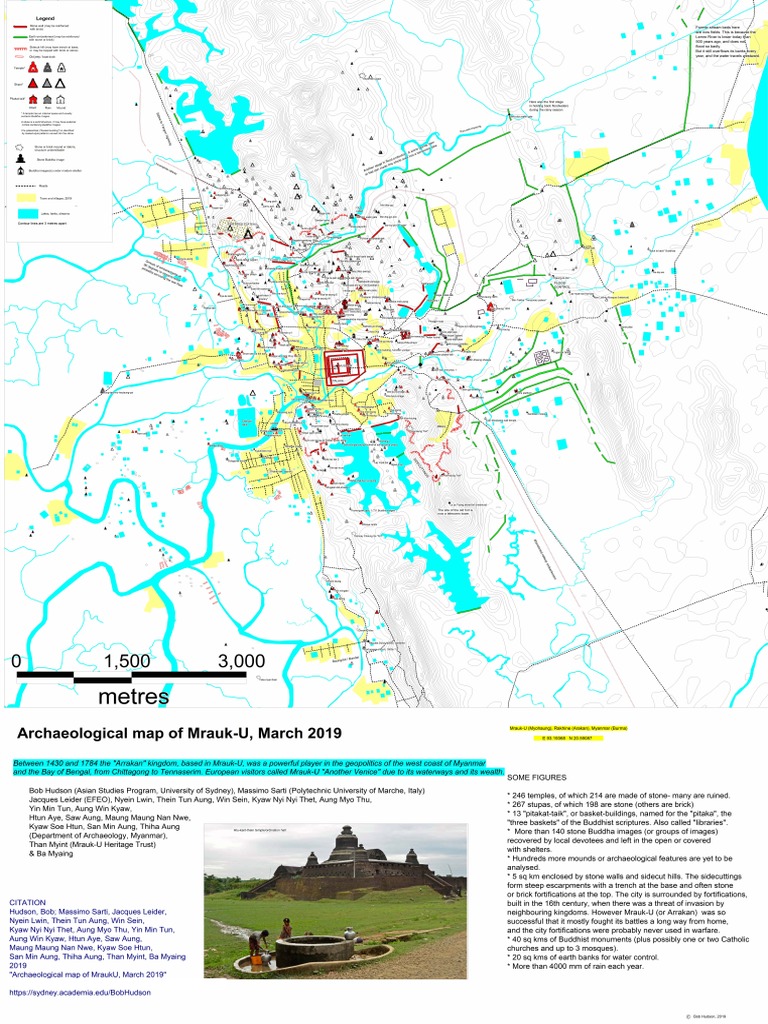 Archaeological Map of Mrauk-U Rakhine My | PDF