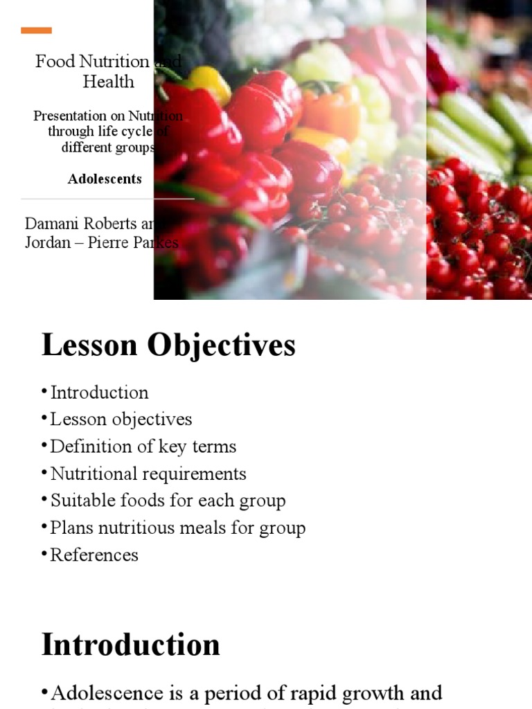 Adolescent Nutrition Guide | PDF | Foods | Nutrition