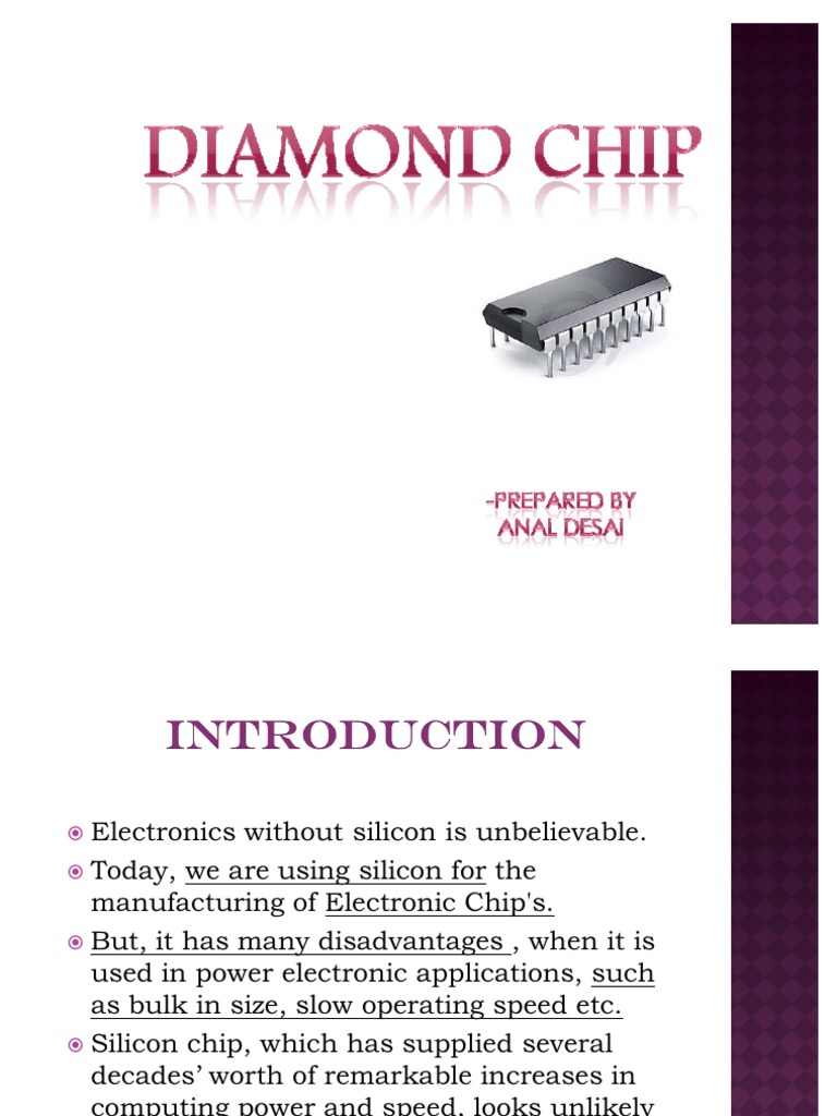 Diamond Chip Ppt3 | PDF | Integrated Circuit | Doping (Semiconductor)