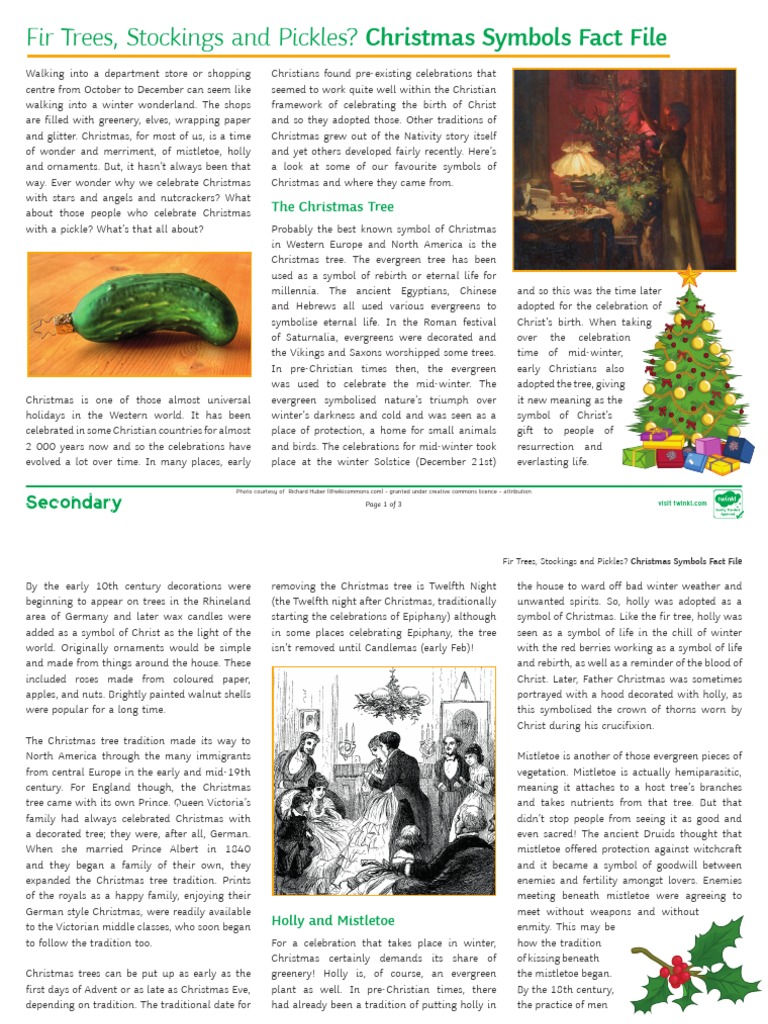 Origins and Meanings of Christmas Symbols | PDF | Christmas | Christmas ...