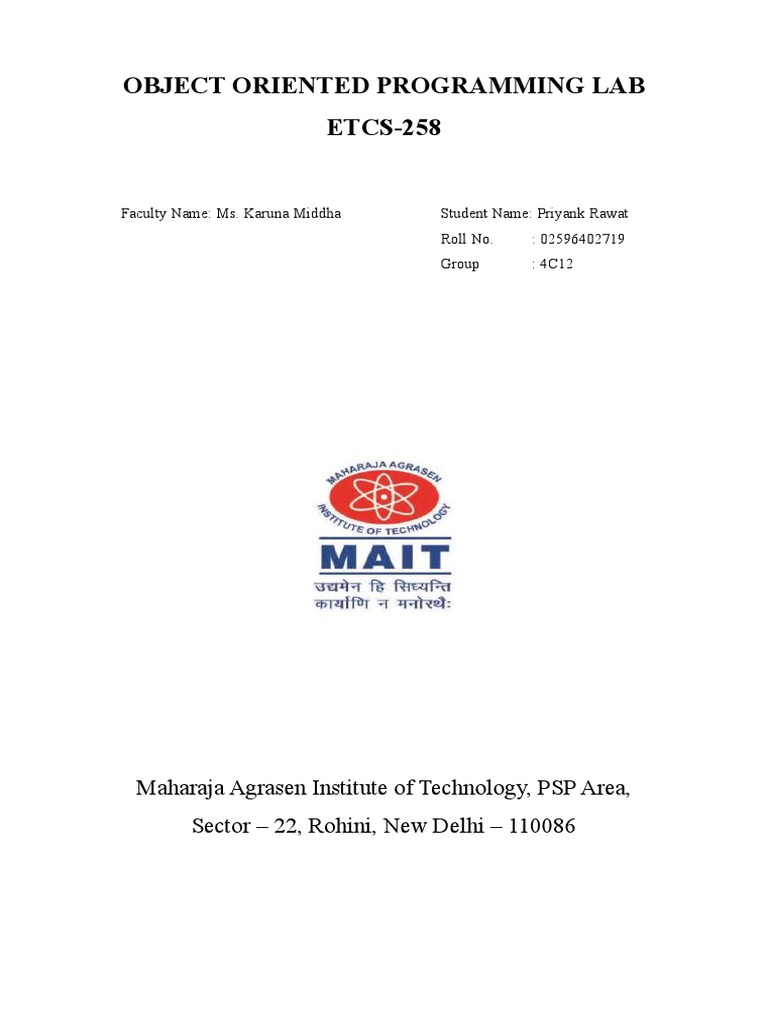OOPS Practical File | PDF | Class (Computer Programming) | Subroutine OOPS Practical File | PDF | Class (Computer Programming) | Subroutine
