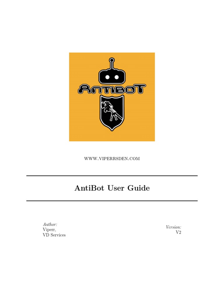 AntiBot Documentation V2 by Ryuu | PDF | World Wide Web | Internet & Web