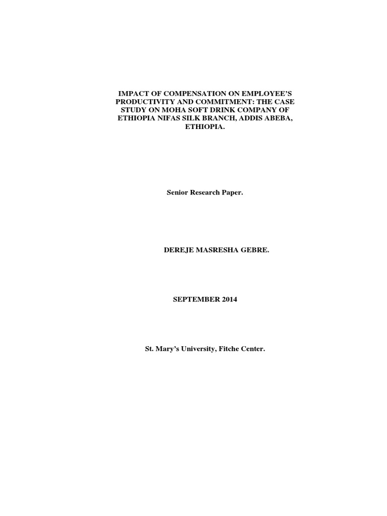 Dereje Masresha Gebre | PDF | Employee Benefits | Employment
