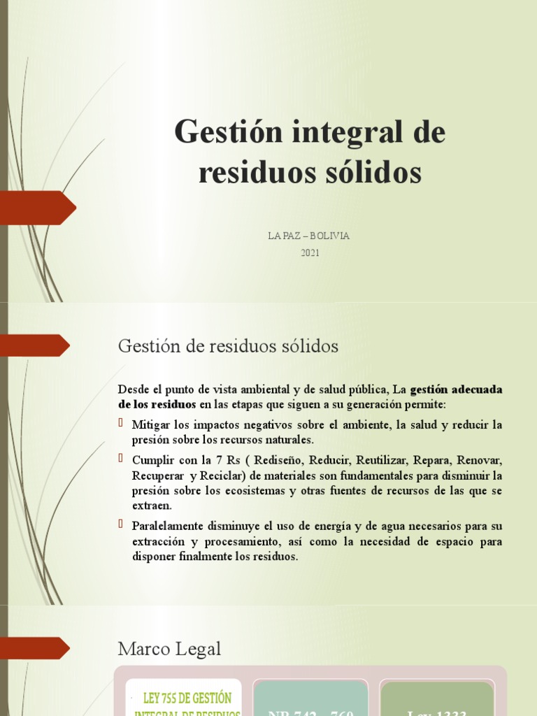Gestión Integral de Residuos Sólidos | PDF