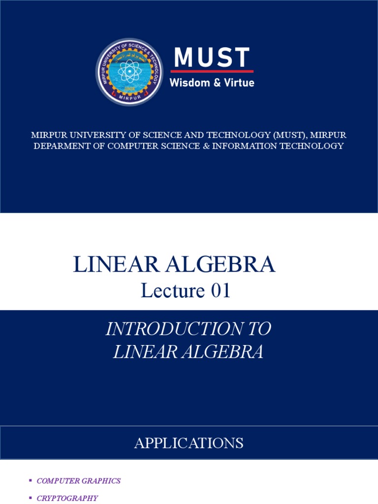 Introduction to Linear Algebra Concepts | PDF | Teaching Methods ...