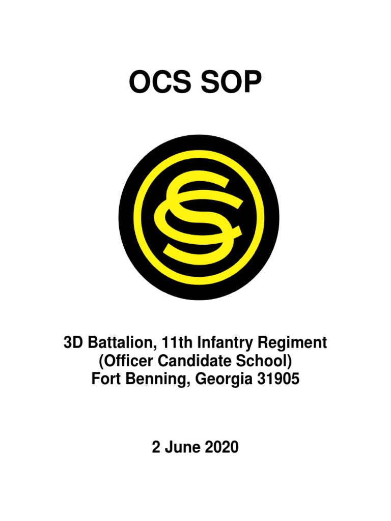 Ocs Sop 02 Jun 20 | Download Free PDF | Company (Military Unit ...