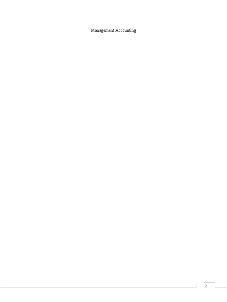 Management Accounting | PDF | Budget | Management Accounting