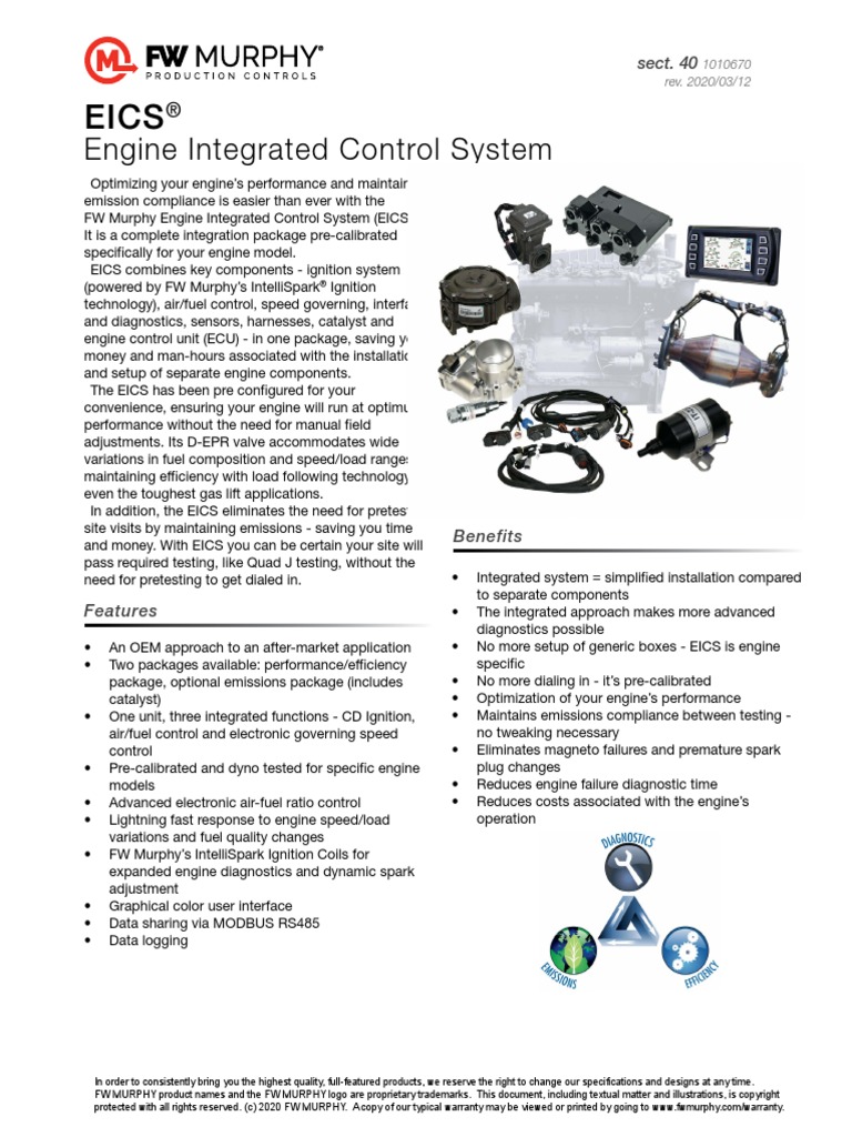 EICS Engine Integrated Control System | PDF | Ignition System | Computing