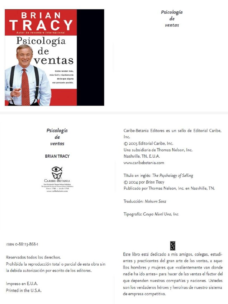 Psicología de Ventas - Brian Tracy | PDF