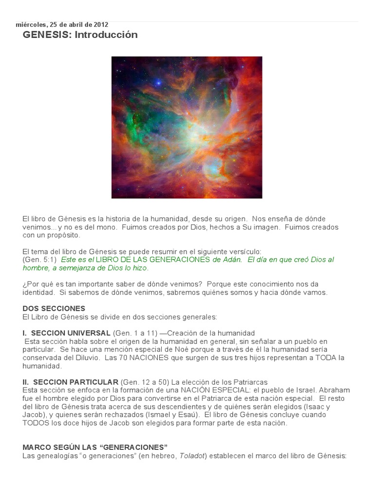 Libro De Genesis Pdf Adán Y Eva Libro Del Génesis