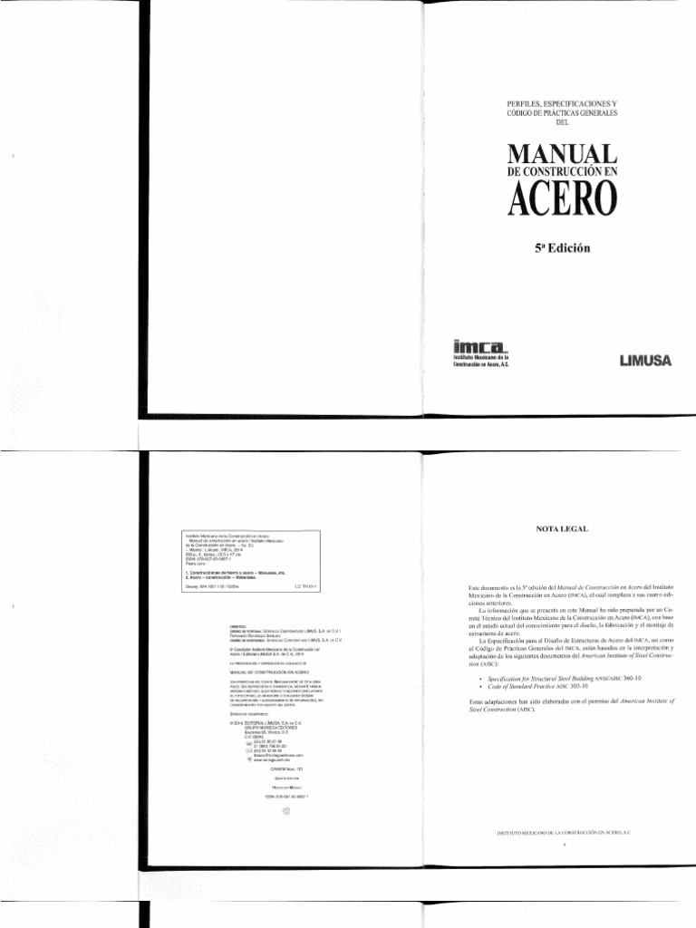 Manual de Construccion en Acero Imca 5a Edicion | PDF