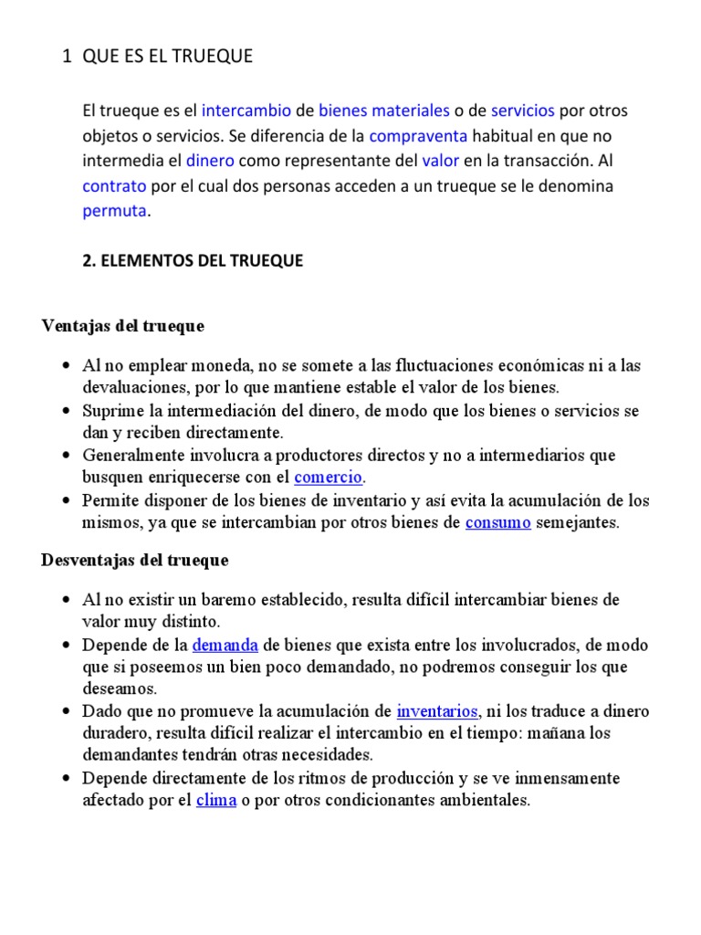 Que Es El Trueque | PDF | Red alimentaria | Permuta