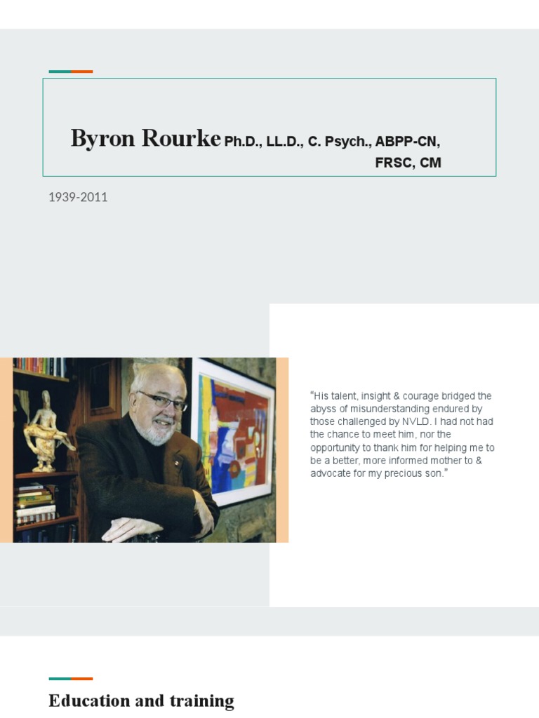 Byron Rourke: Pioneer in Neuropsychology | PDF | Autism | Autism Spectrum