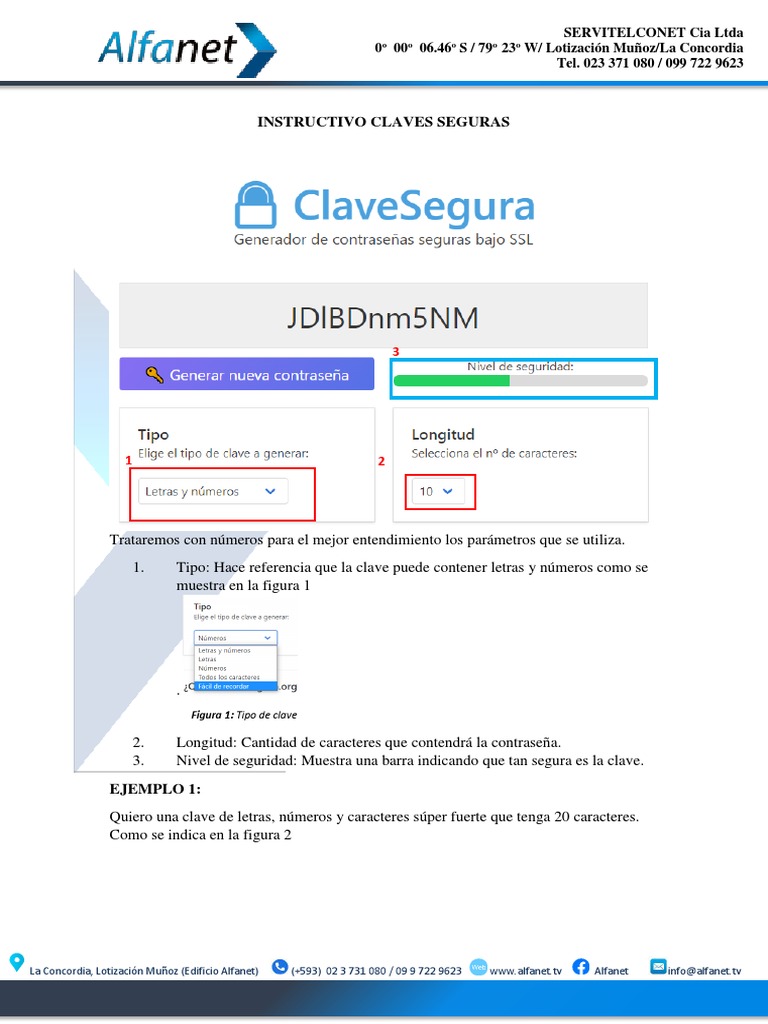 Cómo crear contraseñas seguras utilizando diferentes parámetros | PDF ...