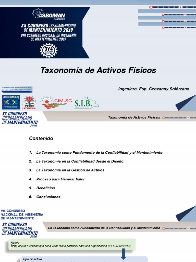 Taxonomia de Activos Fisicos | PDF | Ingeniería de confiabilidad ...