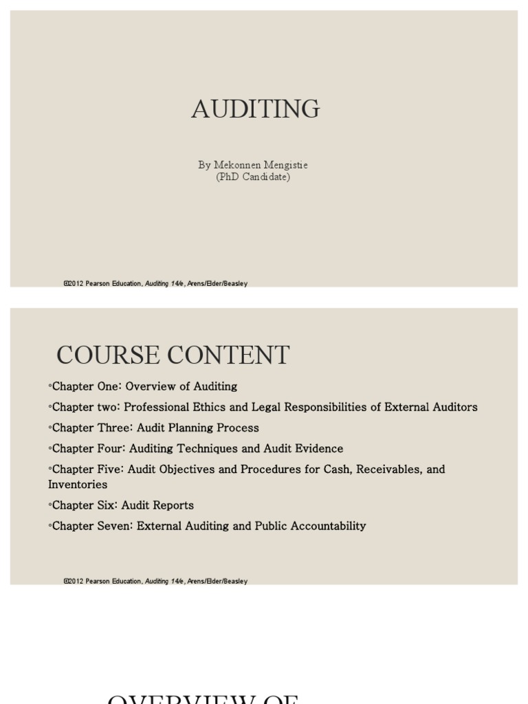 1 Chapter 1 Introduction To Auditing | PDF | Audit | Financial Statement