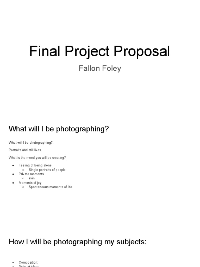 Final Project Proposal | PDF