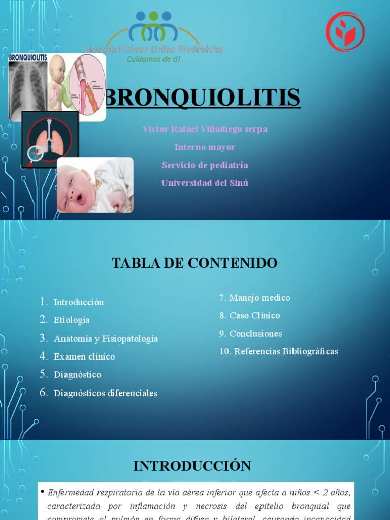 Guía sobre la bronquiolitis aguda: etiología, anatomía, diagnóstico y manejo | PDF ...