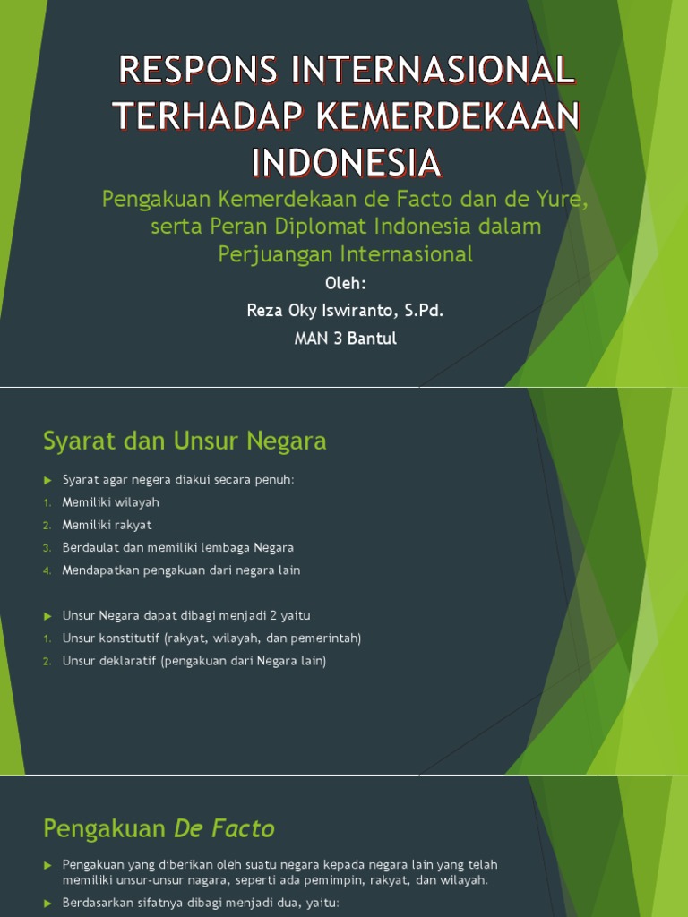 Sejarah Peminatan Materi 1 Pengakuan de Facto Dan de Yure Serta Peran ... Sejarah Peminatan Materi 1 Pengakuan de Facto Dan de Yure Serta Peran ...