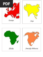 Continents - 3-Part Cards PART II | PDF