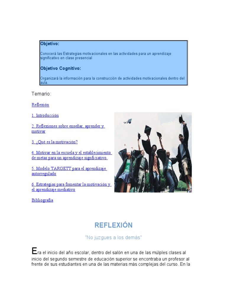 Estrategias para Motivar en el Aula | PDF | Motivacional | Motivación