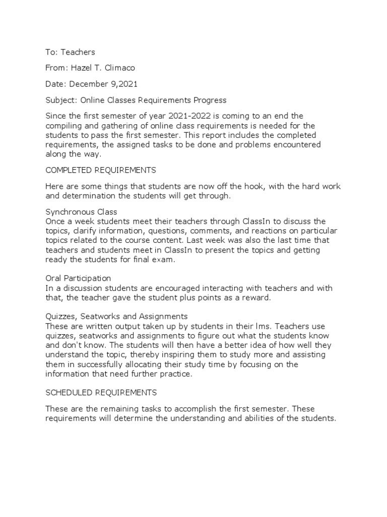 Progress Report Sample | PDF | Educational Technology | Test (Assessment)