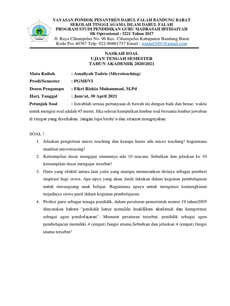 UTS Microteaching | PDF | Karier & Perkembangan