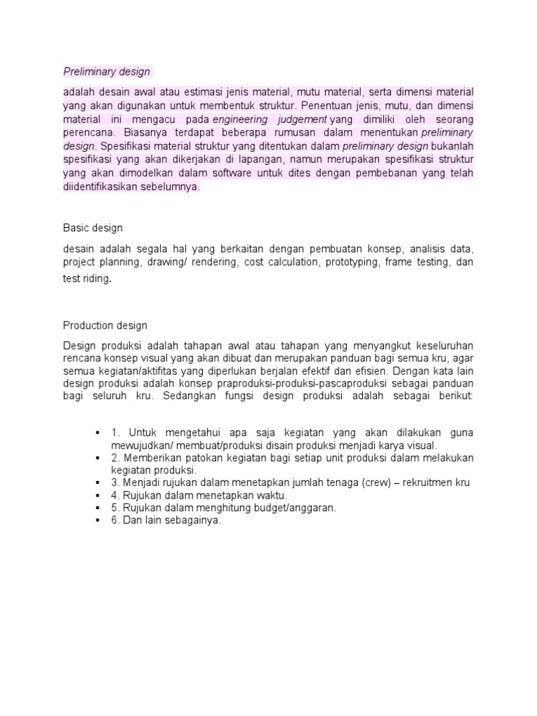 Preliminary Design | PDF | Seni | Teknologi & Rekayasa