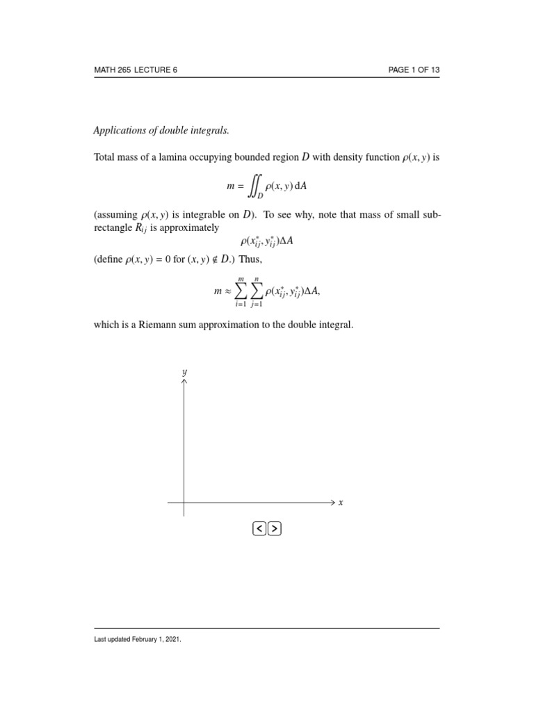 Applications of Double Integrals. | PDF | Mathematics | Mathematical ...