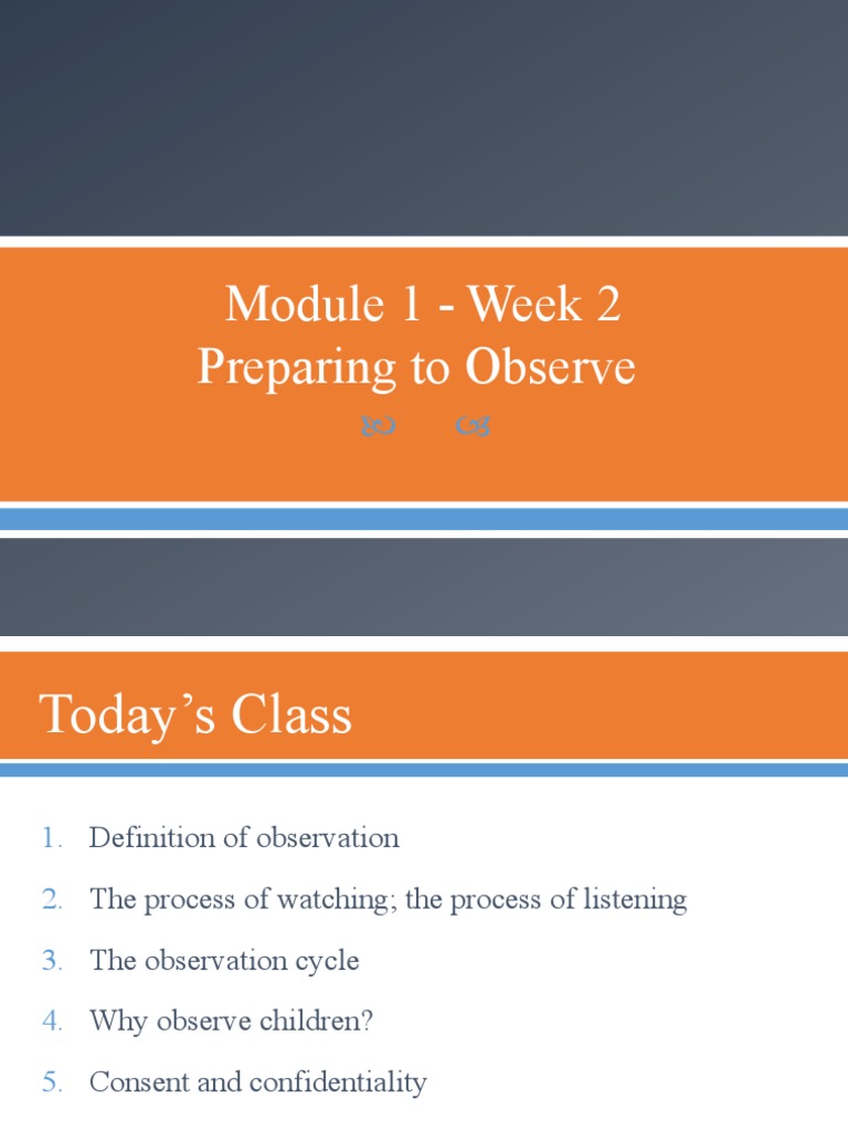 Week 2 Principles of Observations | PDF | Confidentiality | American ...