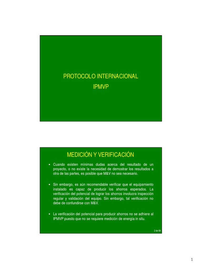 Guía de Medición y Verificación IPMVP | PDF | Uso eficiente de energía ...