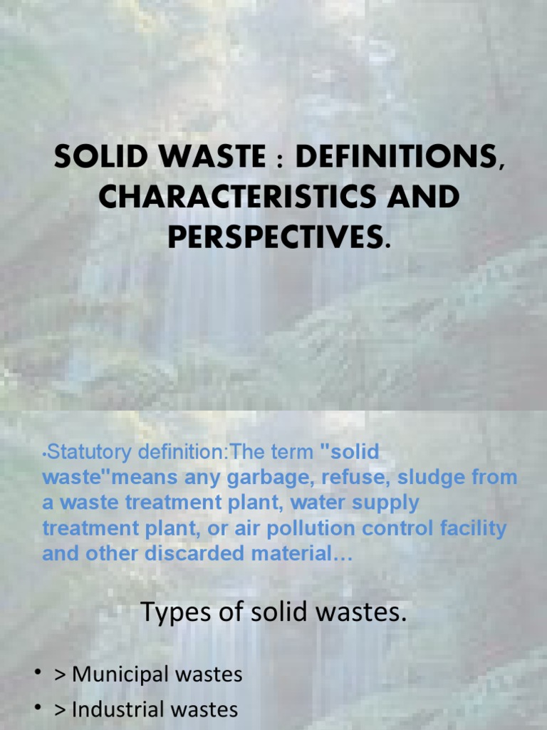 Solid Waste Intro | PDF | Waste | Municipal Solid Waste