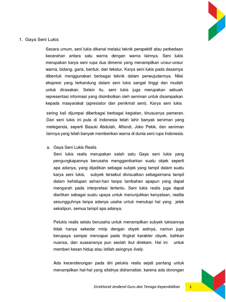 Gaya Seni Lukis: Realisme dan Naturalisme | PDF | Ilmu Sosial | Filsafat