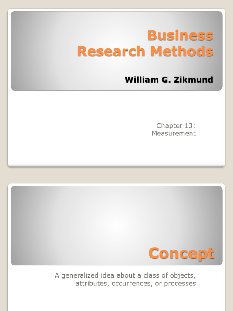Business Research Methods: William G. Zikmund | PDF | Validity ...