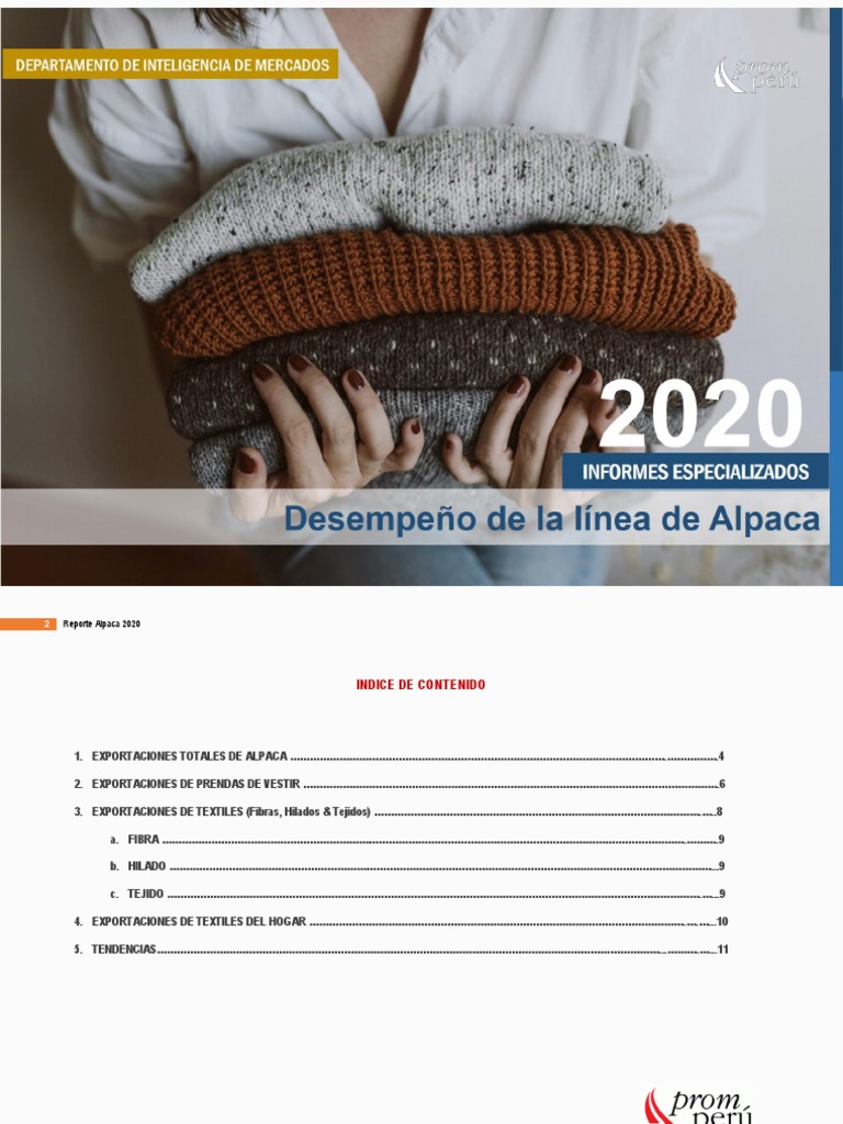 Informe Alpaca 2020 | PDF | Textiles | Productos para el cabello de ...
