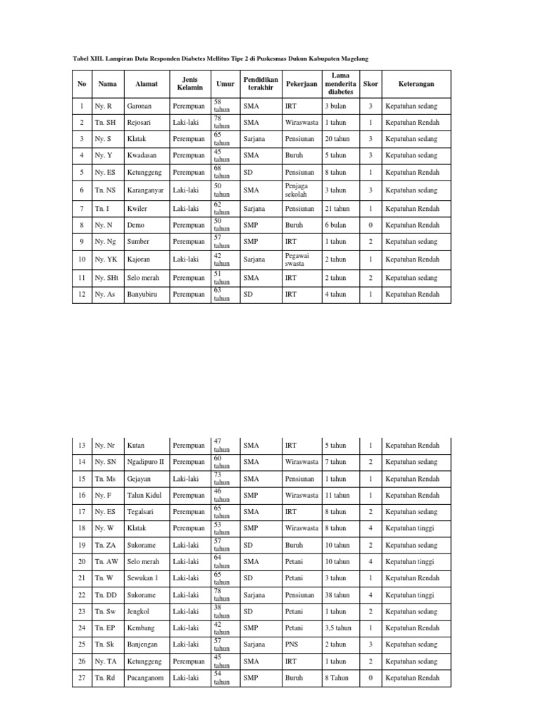 Lampiran Data Responden | PDF