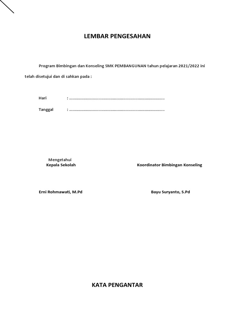 Program BK SMK Sesuai Pop BK | PDF