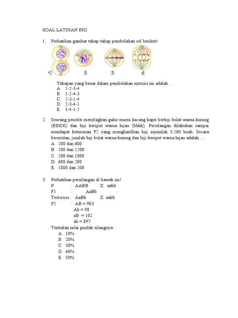 Soal Latihan Biologi PPG | PDF