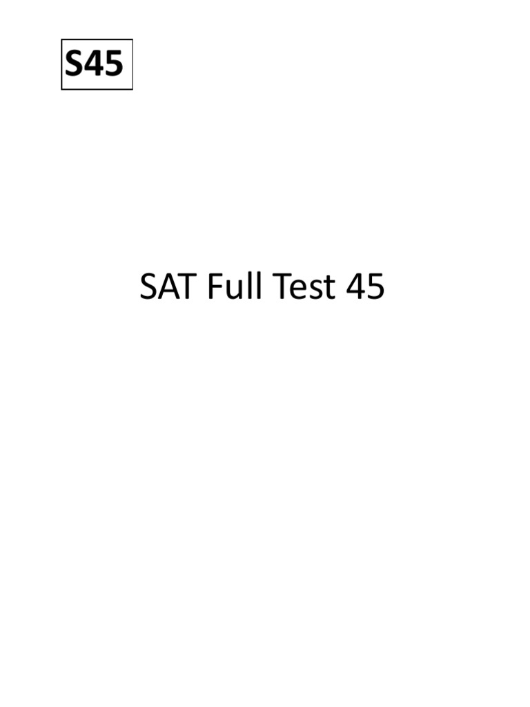 S 45 Practice Test Paper | PDF | Memory