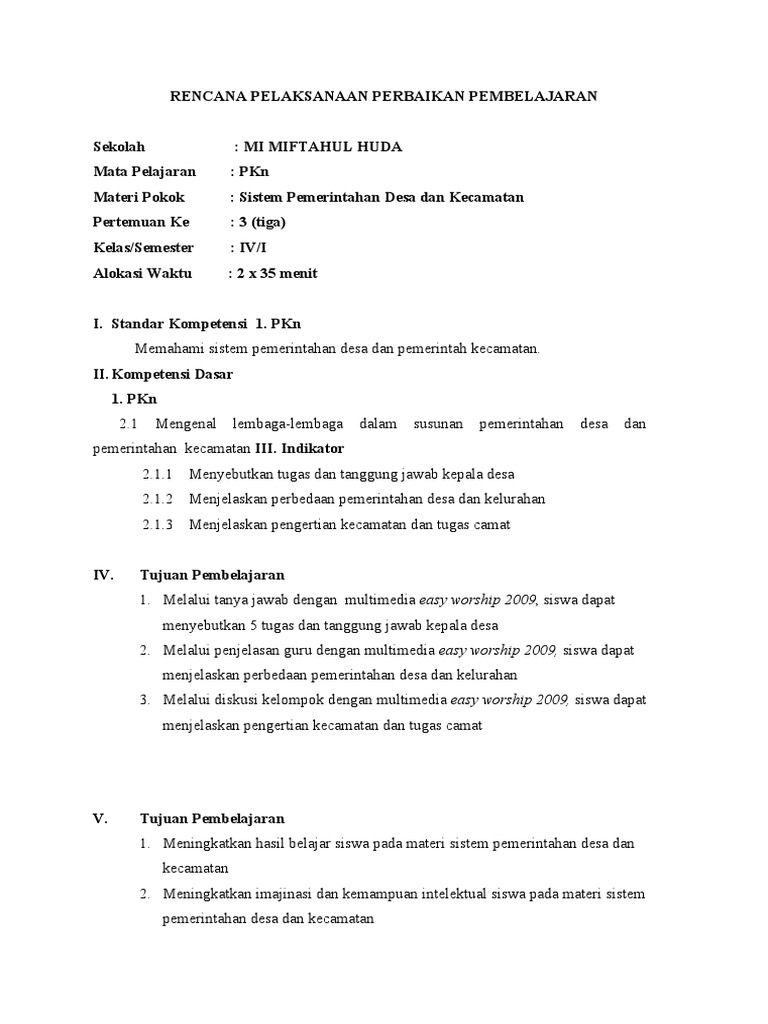 RPP PKN Nala | PDF | Karier & Perkembangan