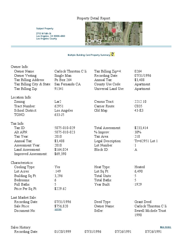 Property Detail Report | PDF | Land Lot | Mortgage Loan