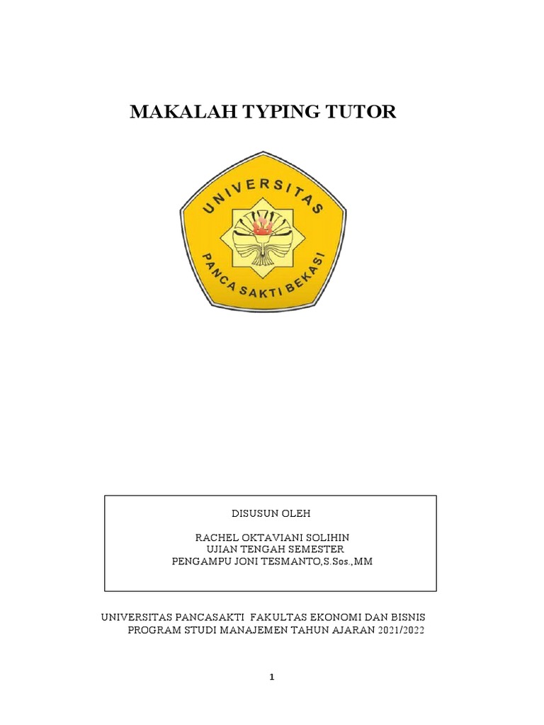 Makalah Tutor Mengetik Efektif | PDF | Seni | Komputer